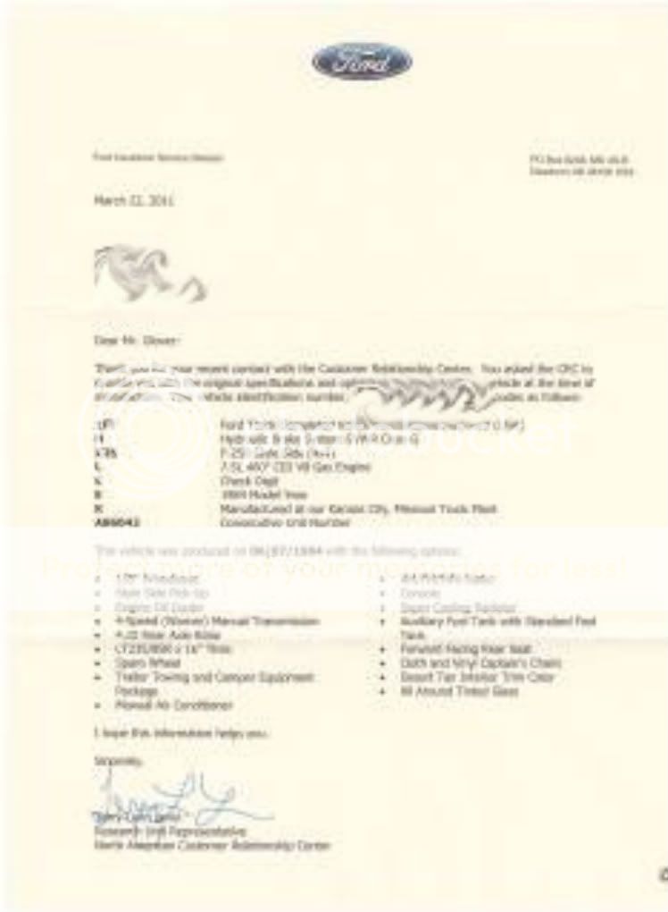 I got my build order sheet! - Ford Truck Enthusiasts Forums